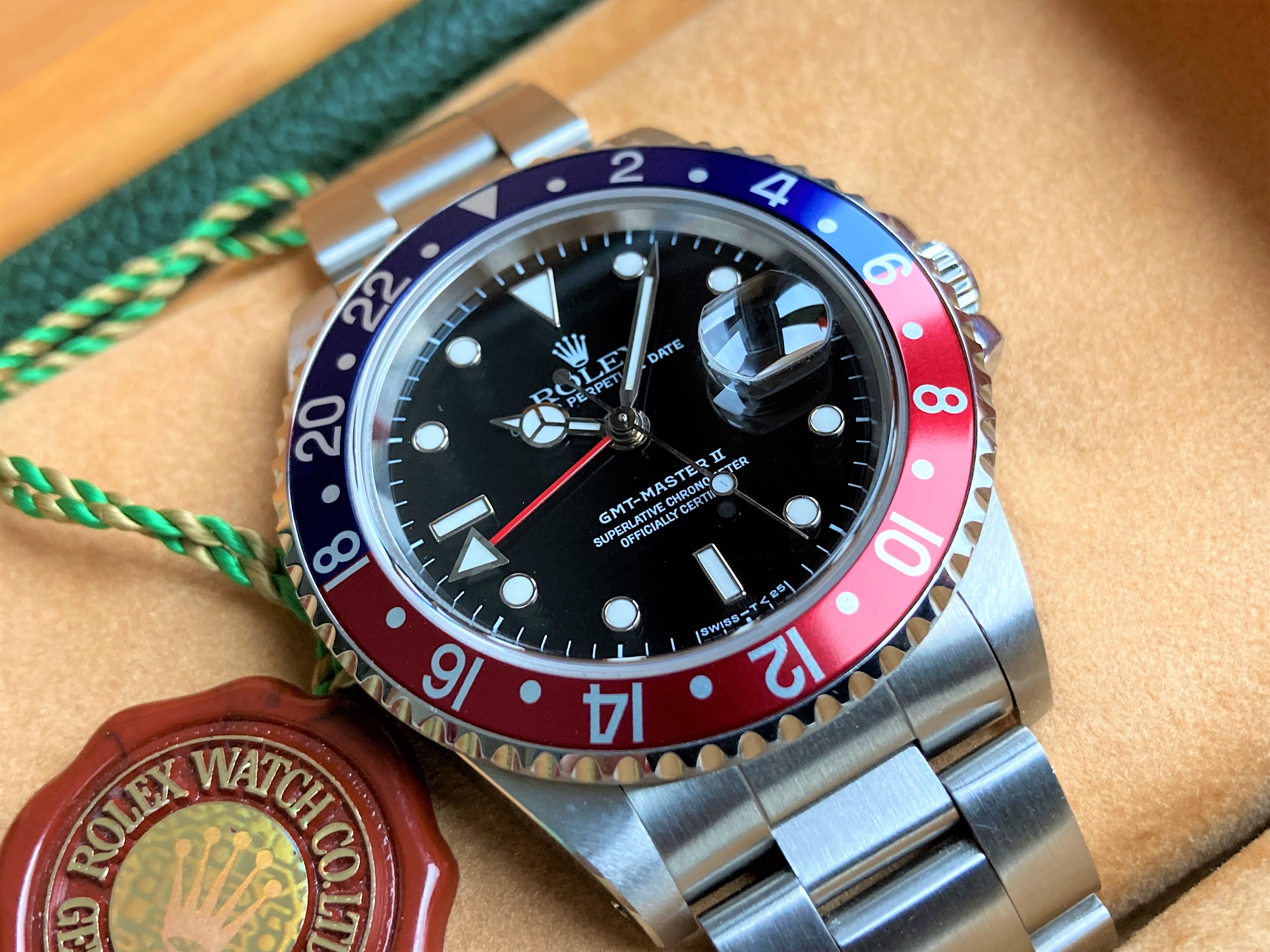 Benwatch.com - ROLEX - 1994 Gmt Master II 16710 Tritium Pepsi Full Set ...